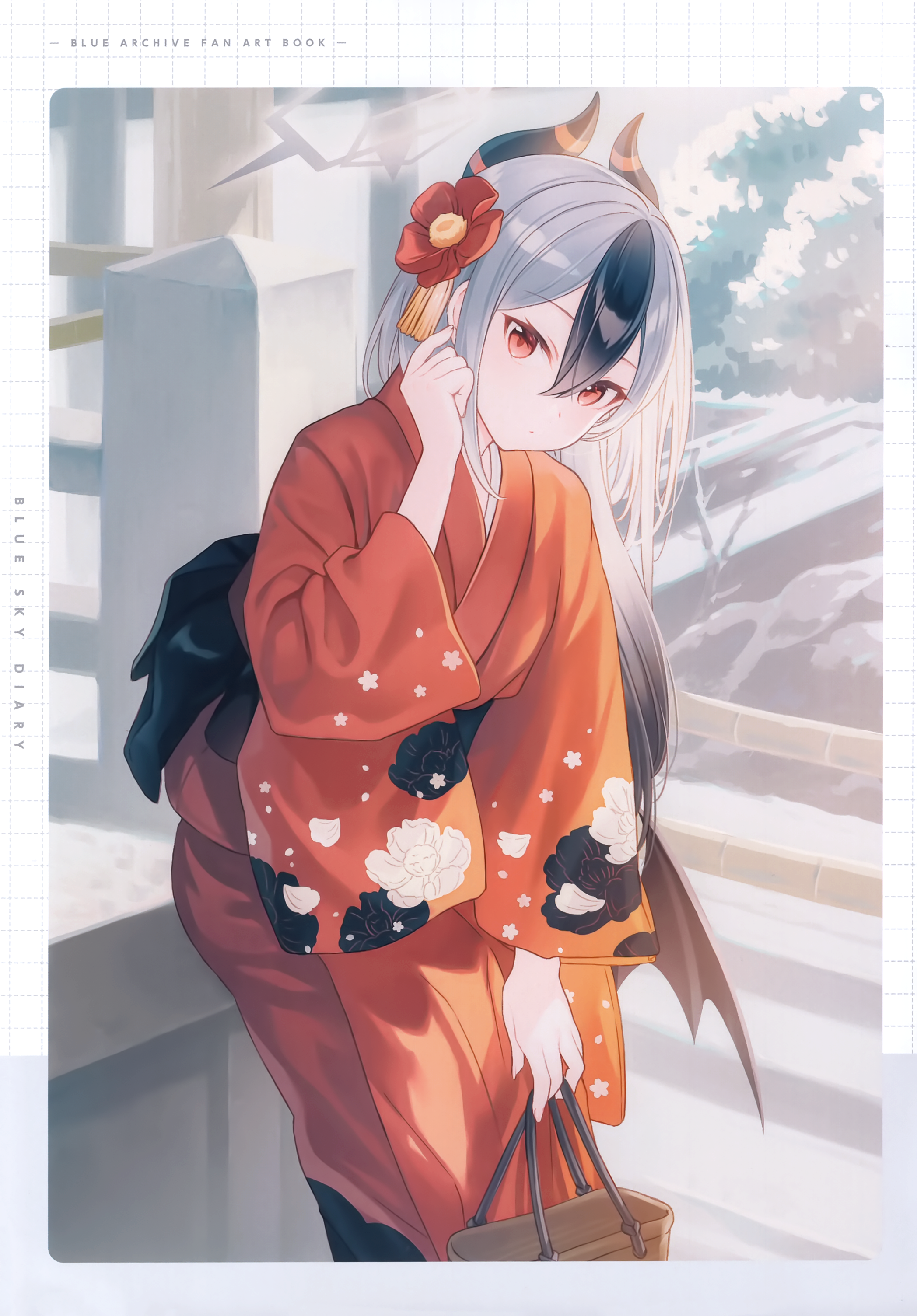 crown yashiro seika blue archive onikata kayoko devil halo horns kimono wings | #1208302 | yande.re